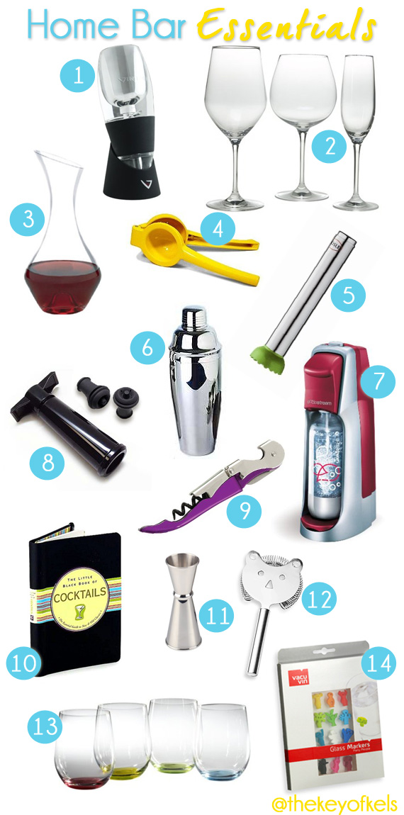 Kels’ Home Bar Essentials | THE KEY OF KELS